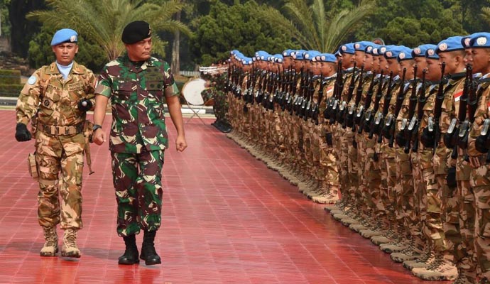 Kasum TNI Lepas Satgas Kizi Konga XXXVII F UN Minusca Car - Inilah Online